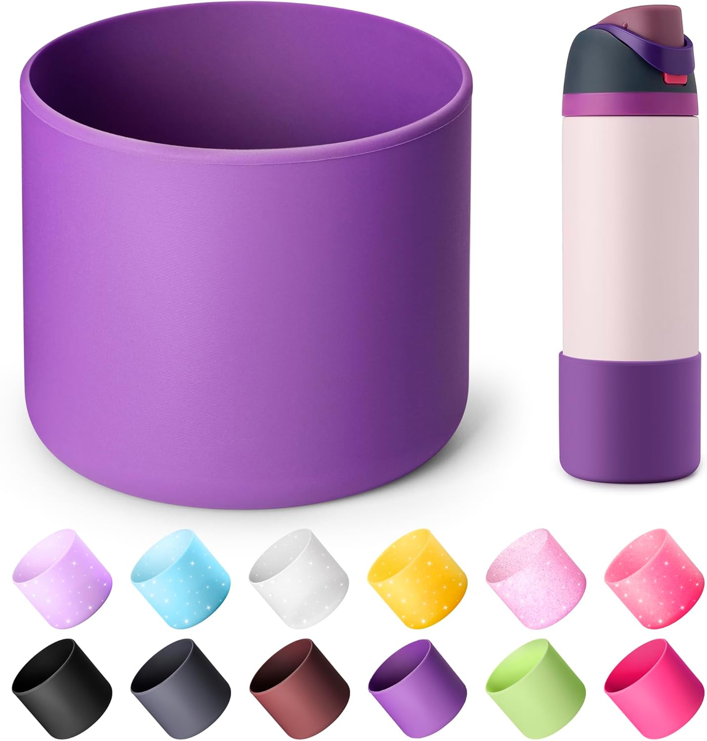 Amazon.com: Diumepo Silicone Water Bottle Boot for Owala 24 oz, Anti ...