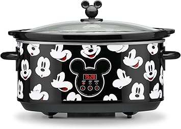 Amazon.com: Disney Mickey Mouse 7-Quart Digital Slow Cooker with Sound ...