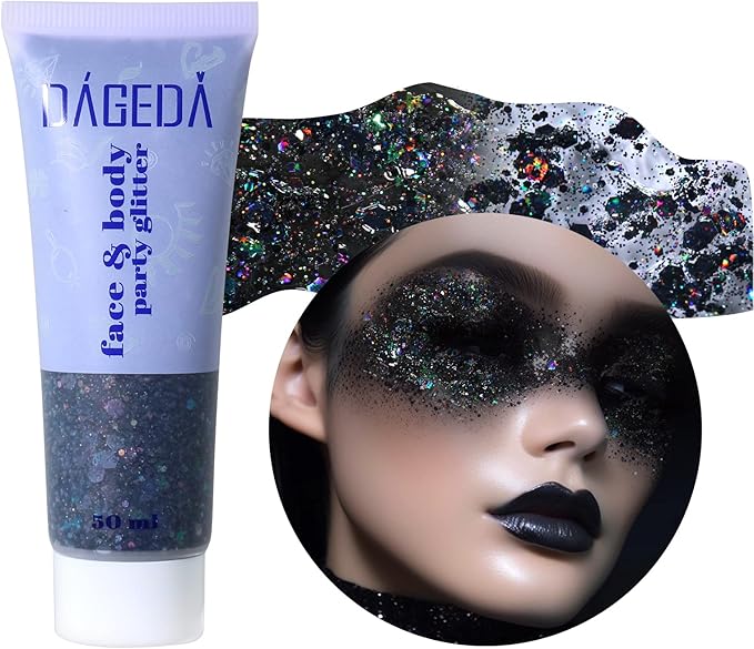 Amazon.com : DAGEDA Body Glitter Gel, Face Glitters Body Gel Sequins ...