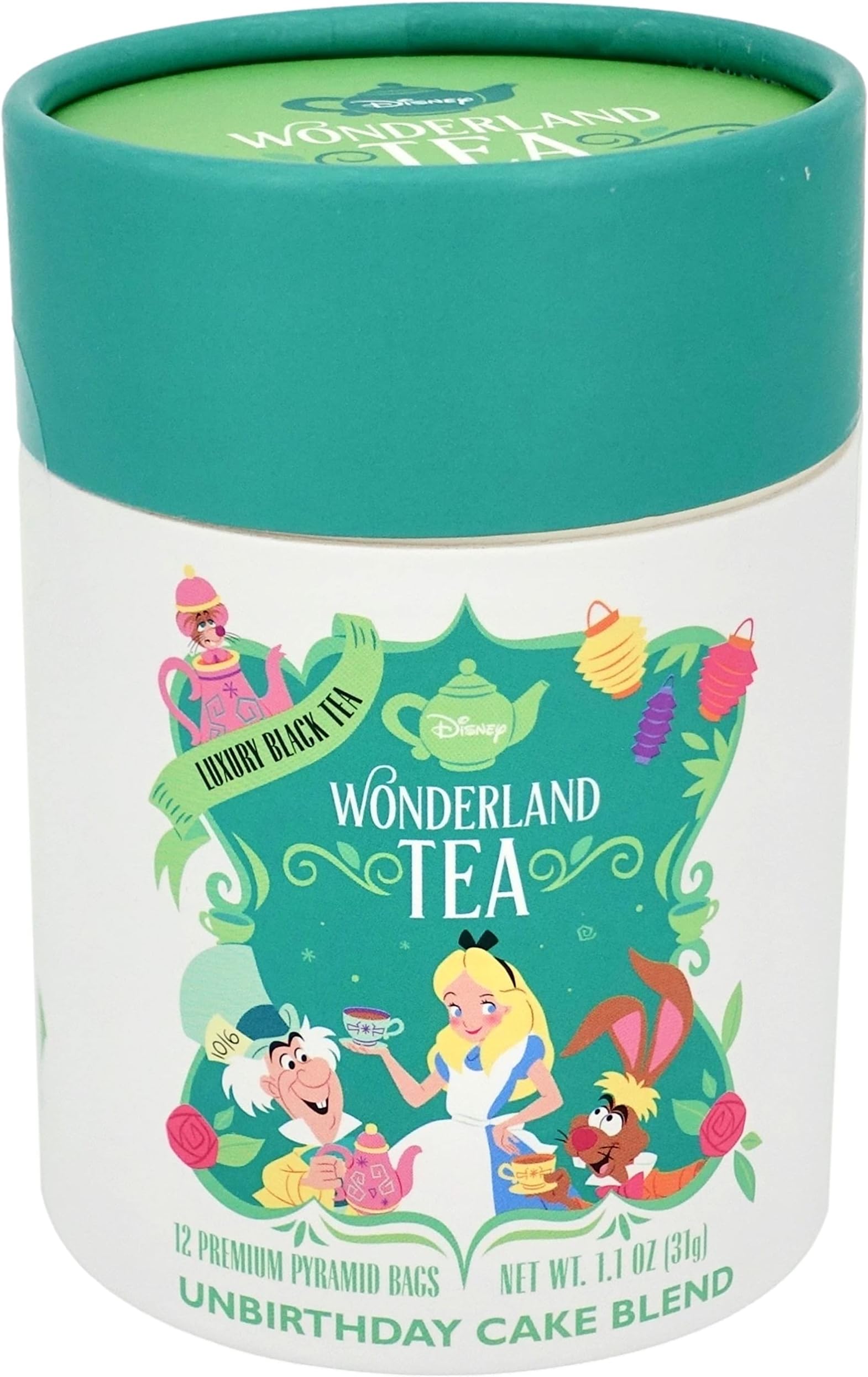 Amazon.com : Alice in Wonderland 3x Mini Tea Tins with Assorted English ...