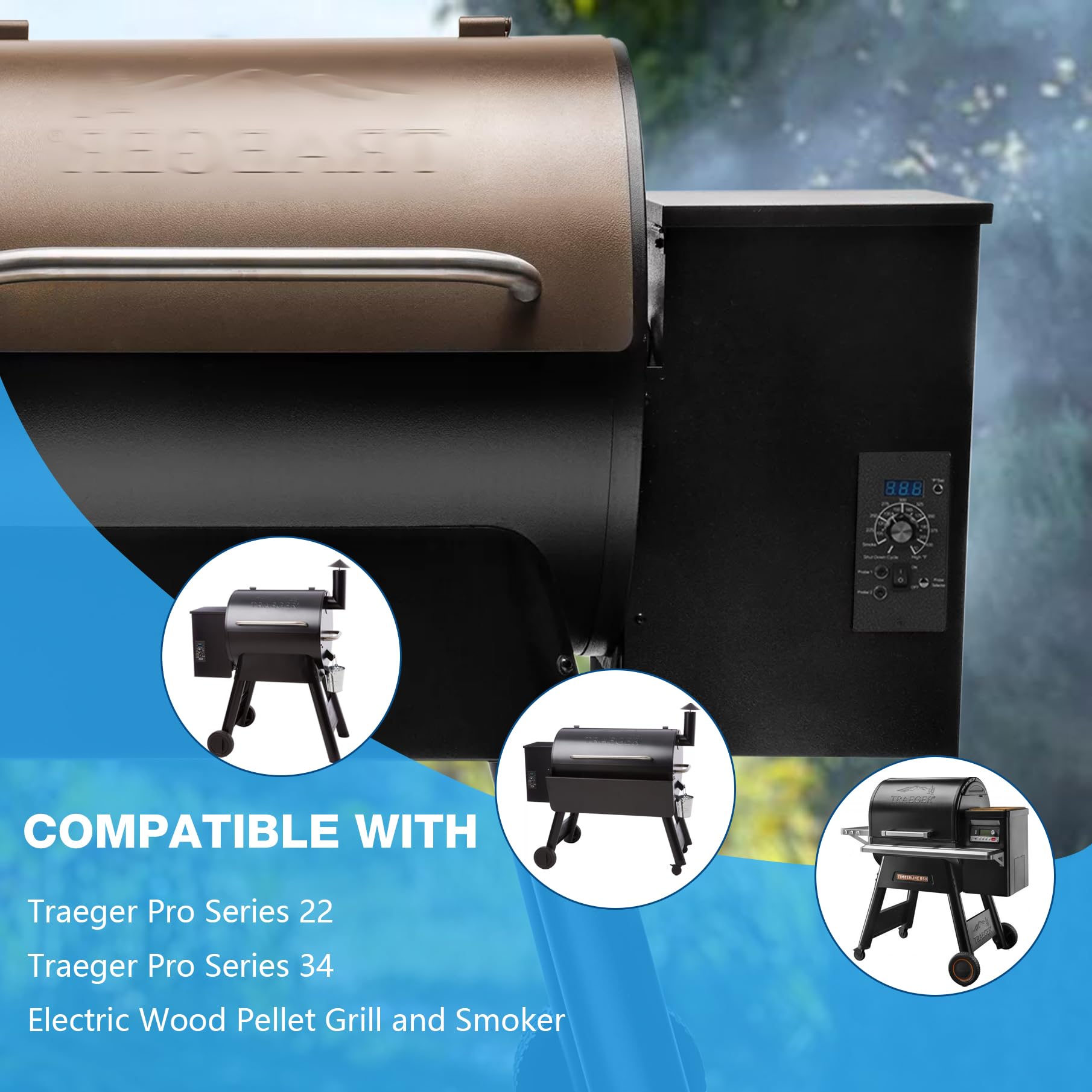 Snapklik.com : Digital Thermostat Controller For Traeger Wood Pellet ...