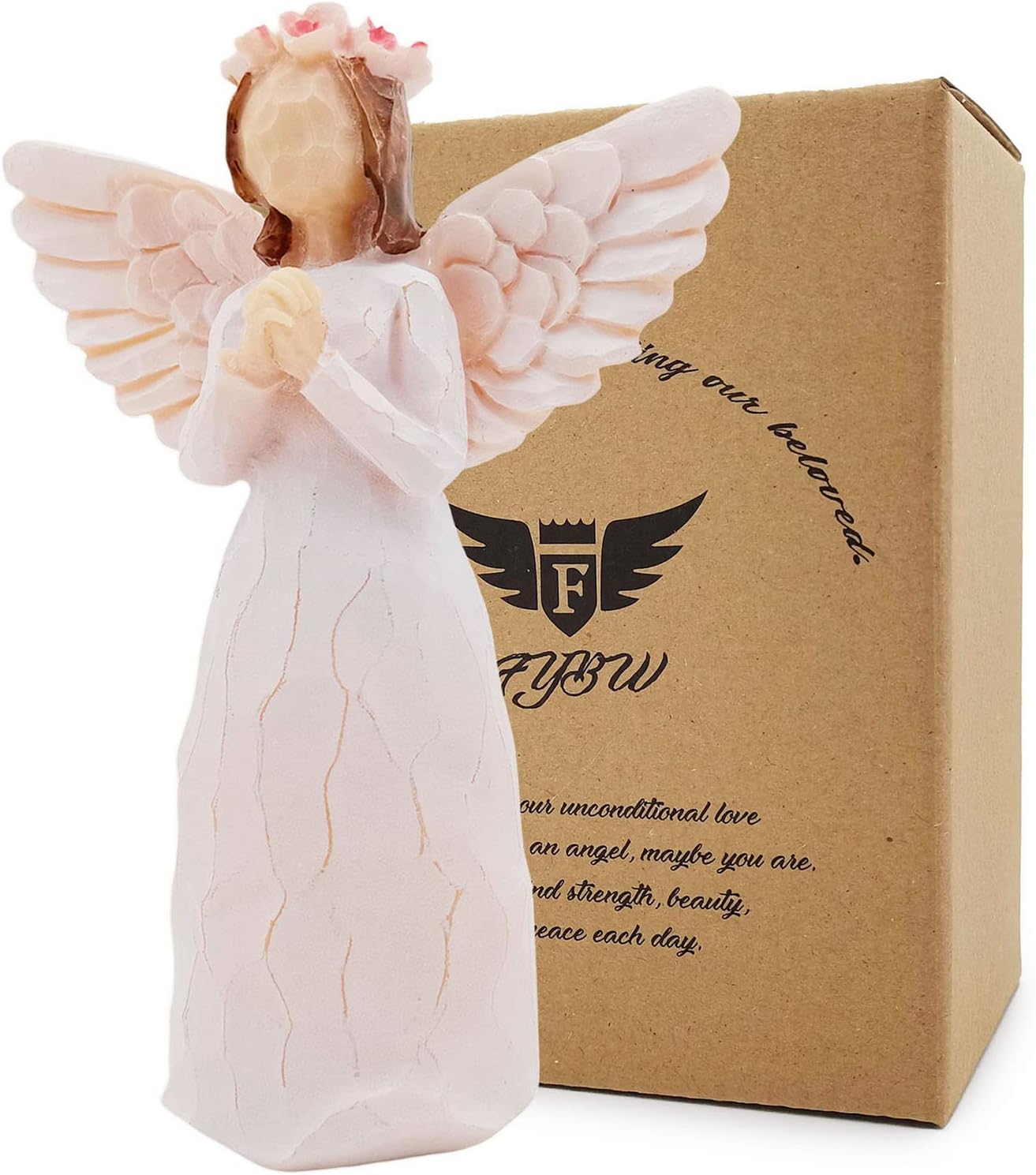 Amazon.com: Cosmos Gifts 20861 Angel in Pink Dress Holding Flowers ...