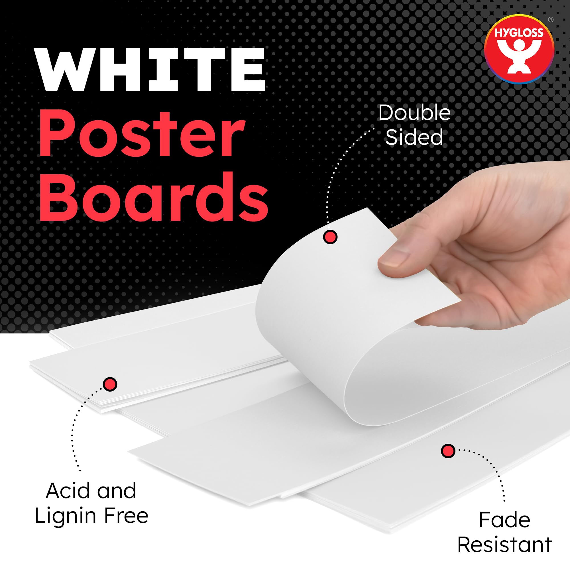 Snapklik.com : Hygloss Small Poster Board 4x11 - 100 Poster Boards Bulk ...