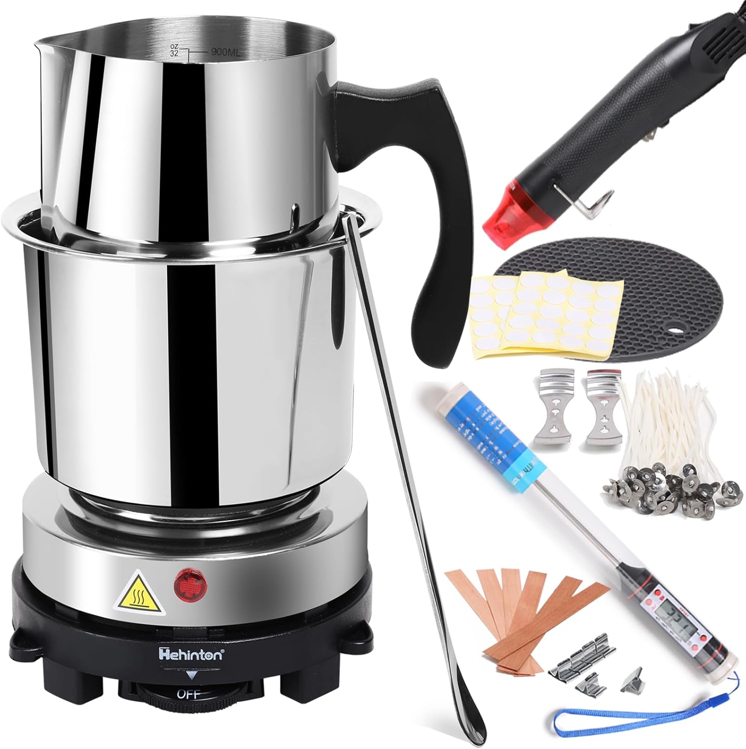 Amazon.com: Hehinton Double Boiler Wax Melting Pot, Professional Water ...