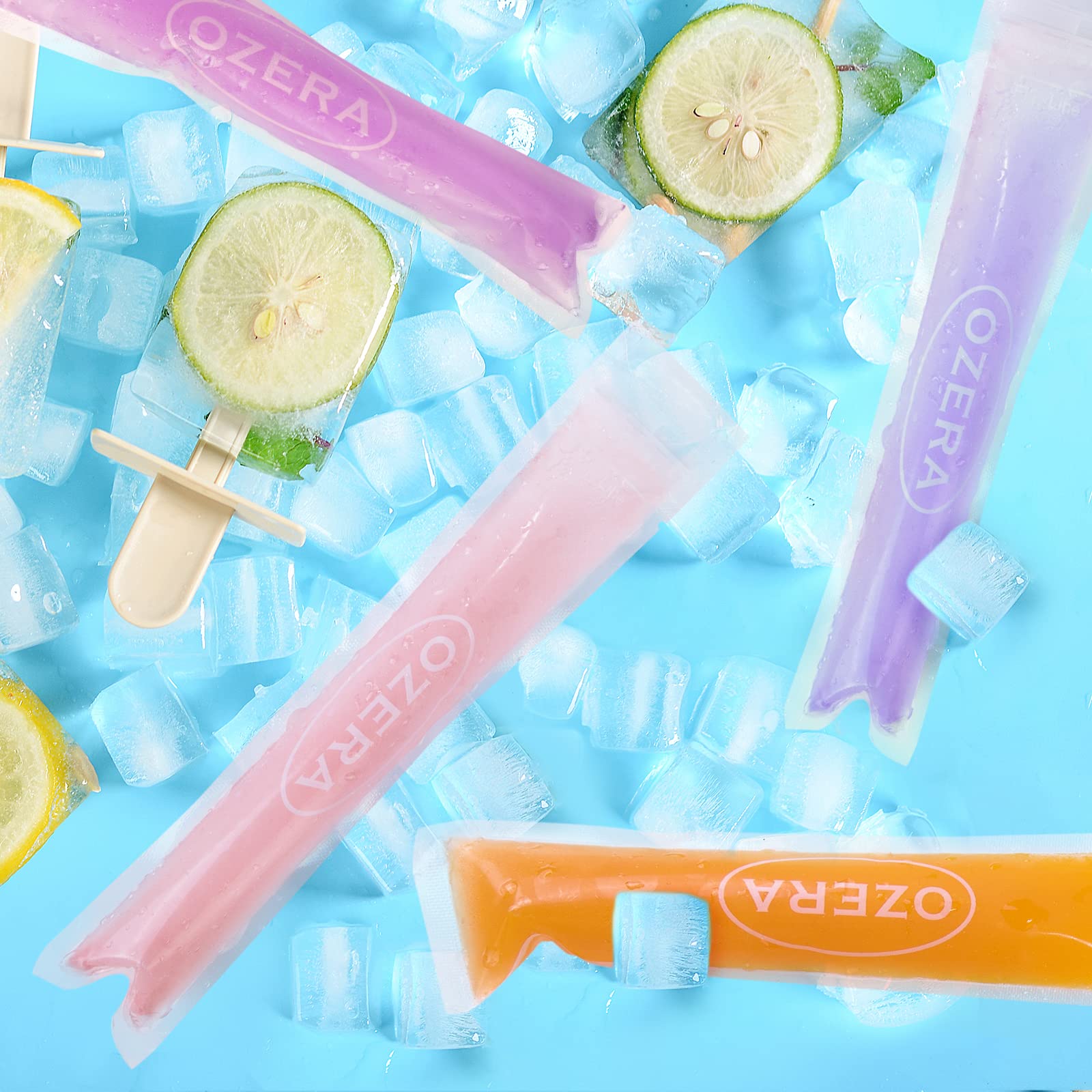 Buy 150 Pack Popsicle Bags, DIY Zipper Ice Pop Bags for Ice Cream Candy ...