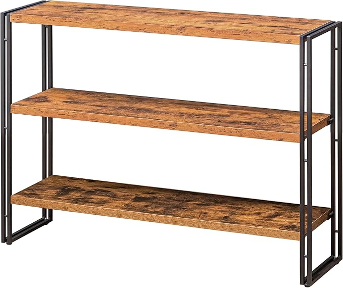 Amazon.com: BCLOUDNEST Bookshelf, 3 Tier Horizontal Bookcase ...