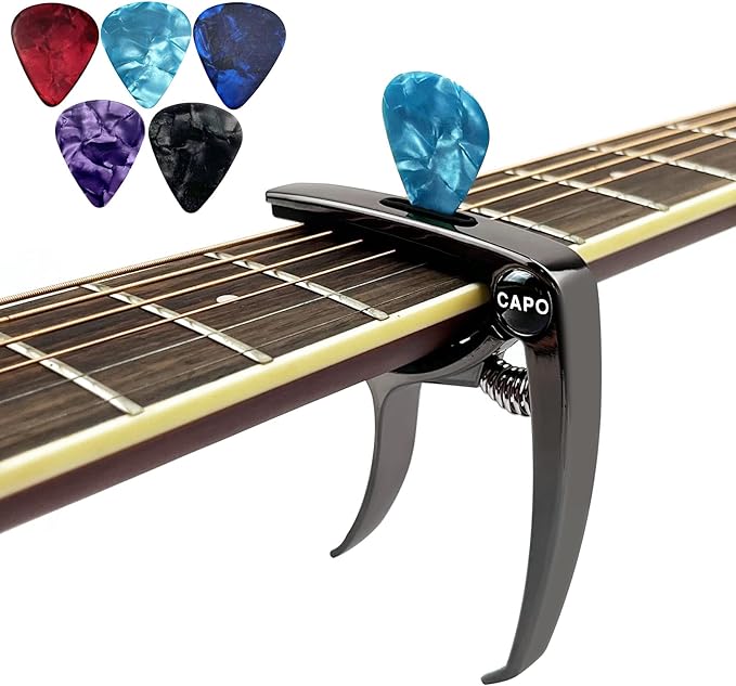 Amazon.com: Guitar Capo, Capo for Acoustic and Electric Guitar, 3 in 1 ...