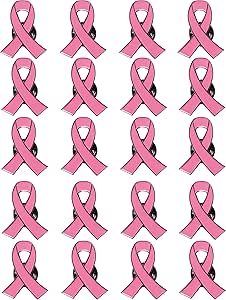 Amazon.com: Oficial Hope Pink Ribbon Pins Broche Concientización del Cáncer de Mama Broche ...