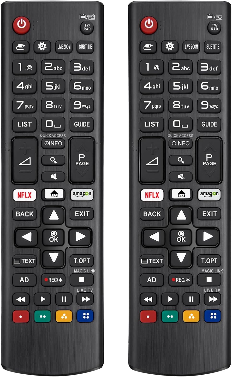 (2 Pack) Universal for LG TV Remote Control - Compatible with All LG ...