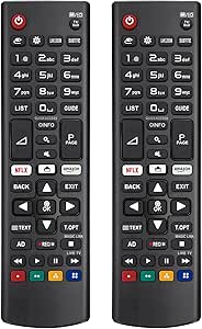 (2 Pack) Universal for LG TV Remote Control - Compatible with All LG ...