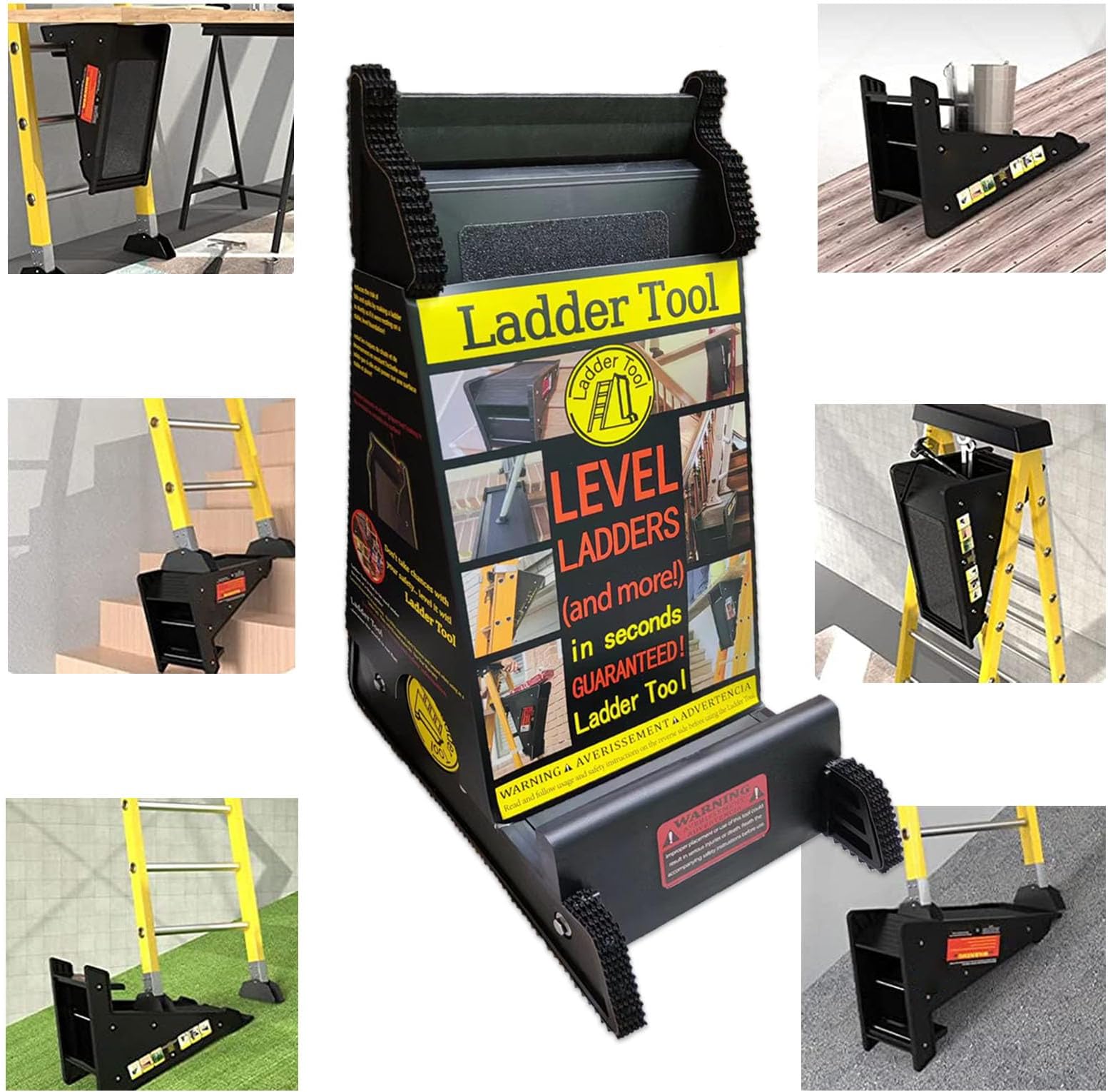 Ladder Leveler 5-in-1 Ladder Tool with Storage, Pitch Hopper, Ladder ...