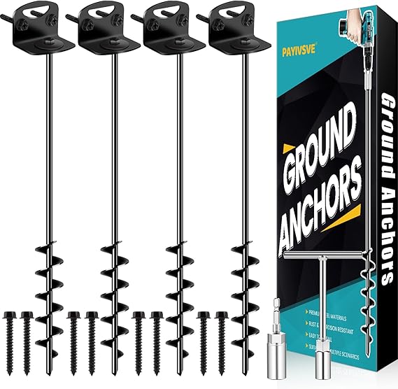 Amazon.com : 25" Ground Anchors Screw in, Mobile Home Anchors with ...