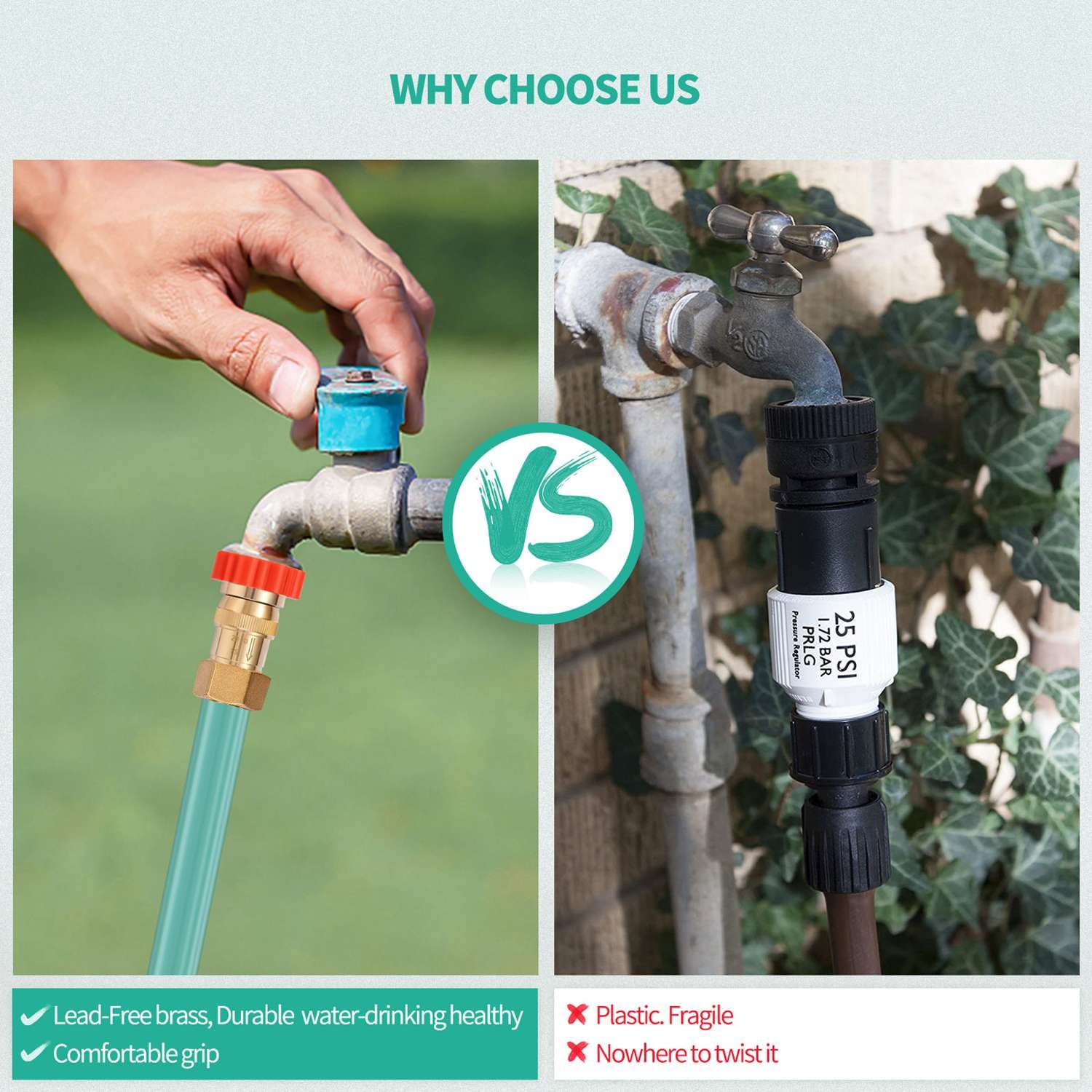 Snapklik.com : Pronese 2Pack LF Brass Drip Irrigation Inline Water ...