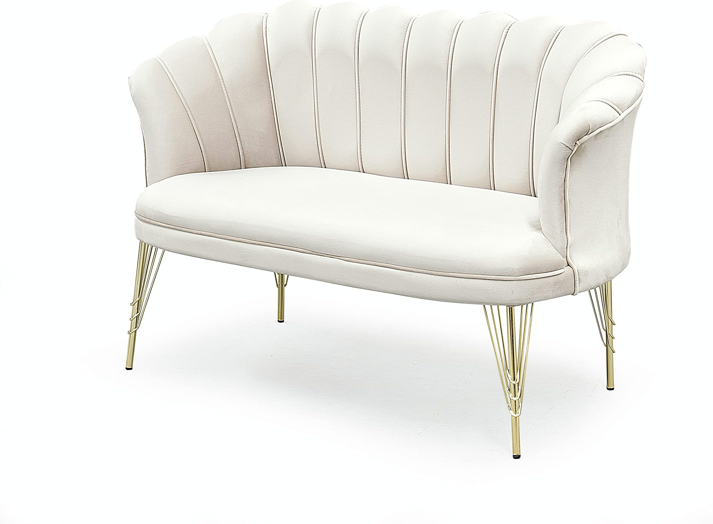 HULALA HOME Divanetto Piccolo Imbottito in Velluto Moderno con Gambe in ...