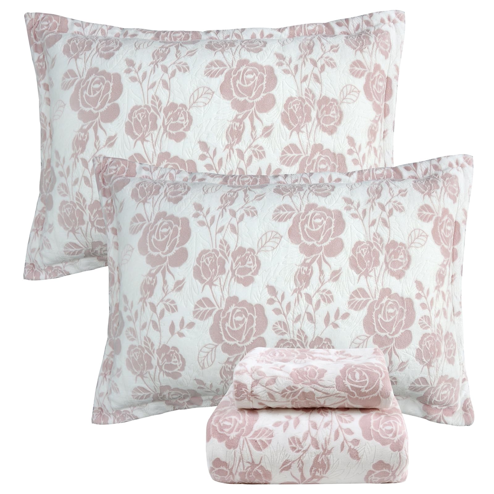 Amazon.com: Helthep Floral Sheet Set Queen, Pink Rose Printed Sheets ...