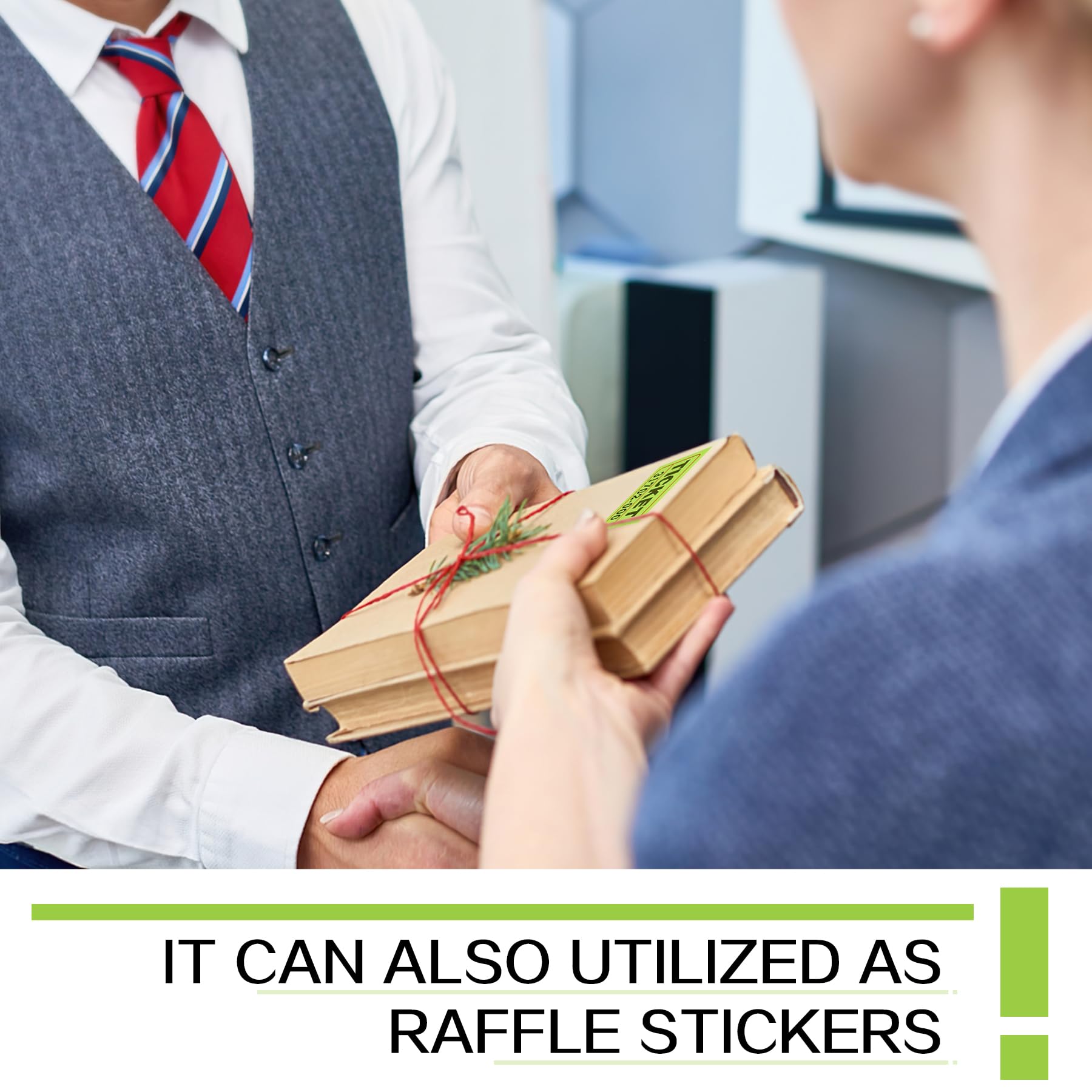 Snapklik.com : 1000 Raffle Tickets,Neon Green,Self Adhesive,Double ...