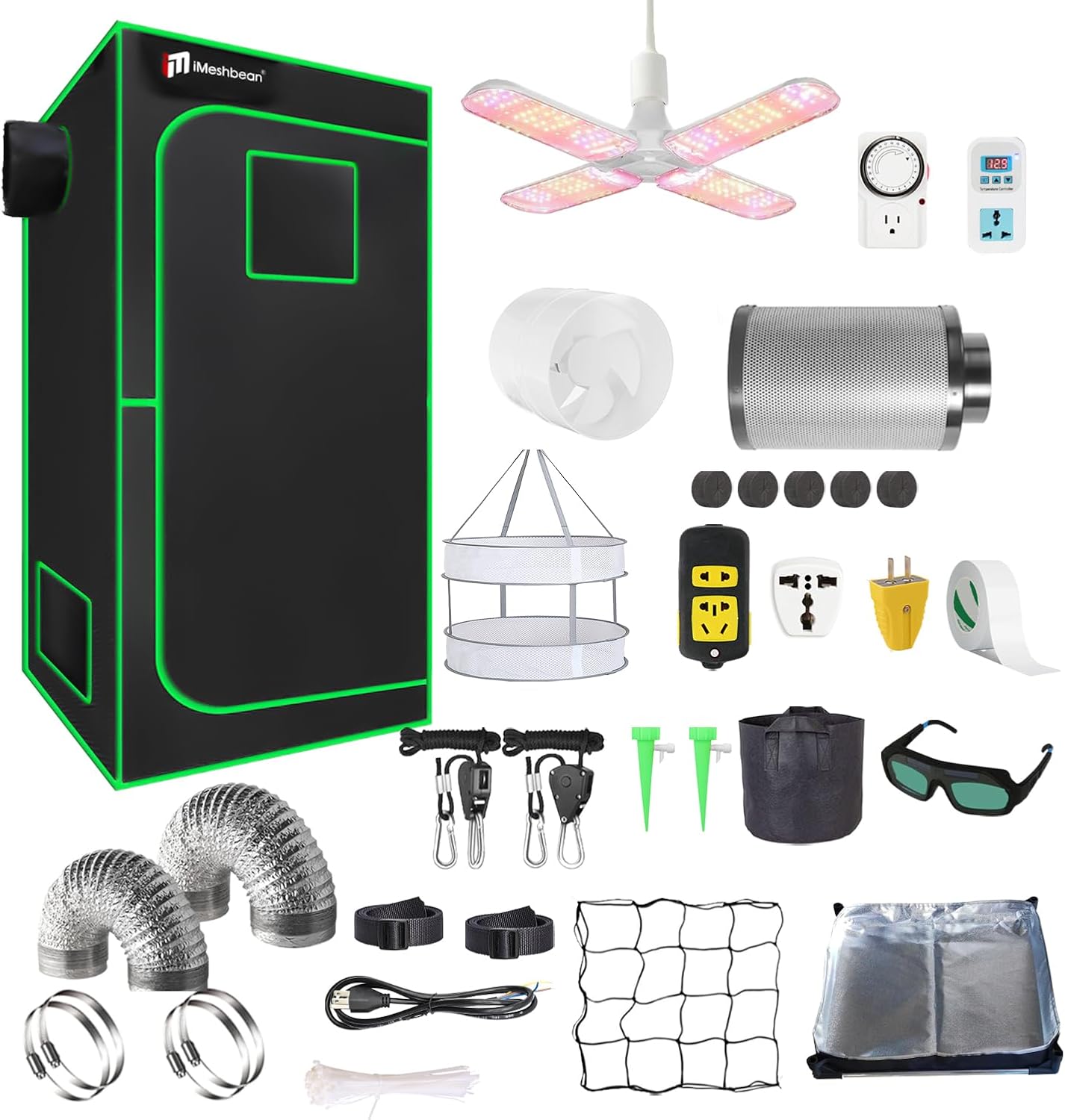 Amazon.com: Grow Tent Kit Complete System High Reflective Mylar Indoor ...