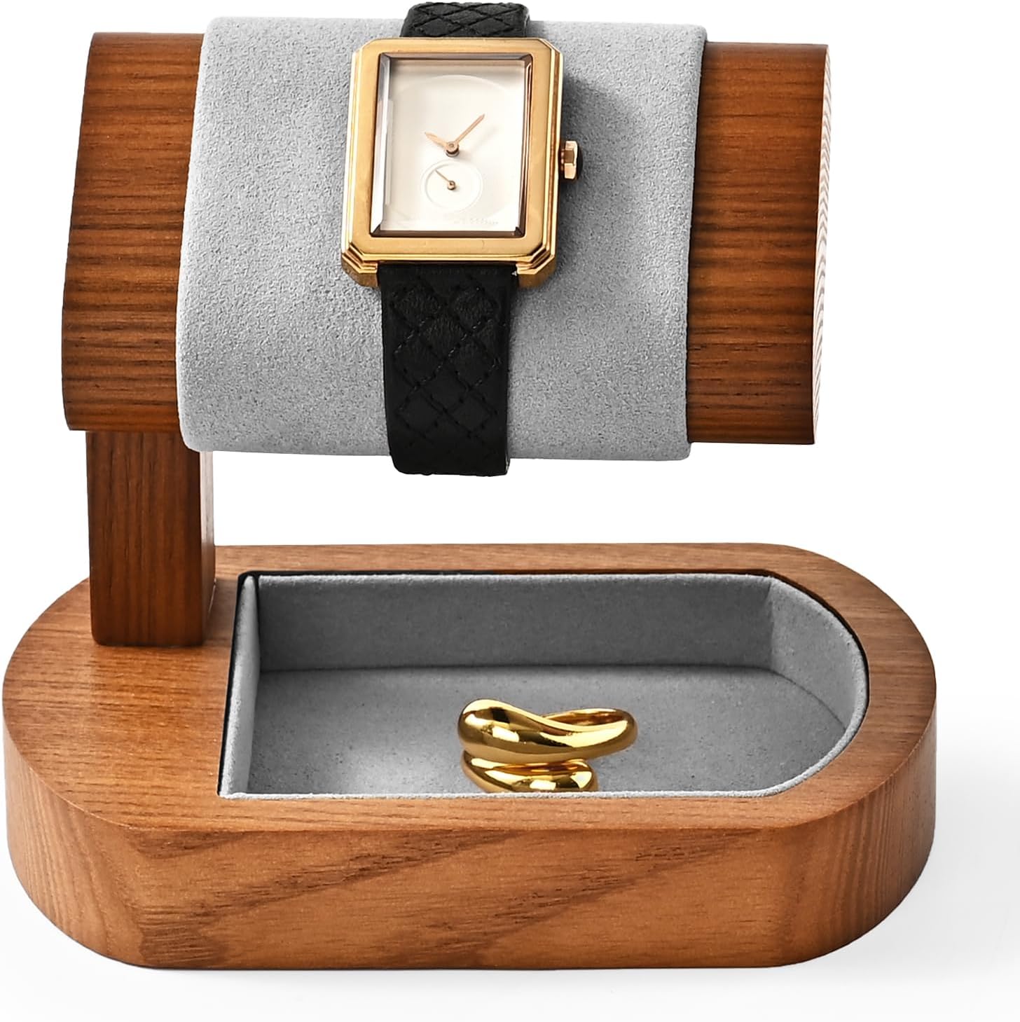 Amazon.com: Woodten Solid Wood Watch Stand Display Watch Ring Earrings ...