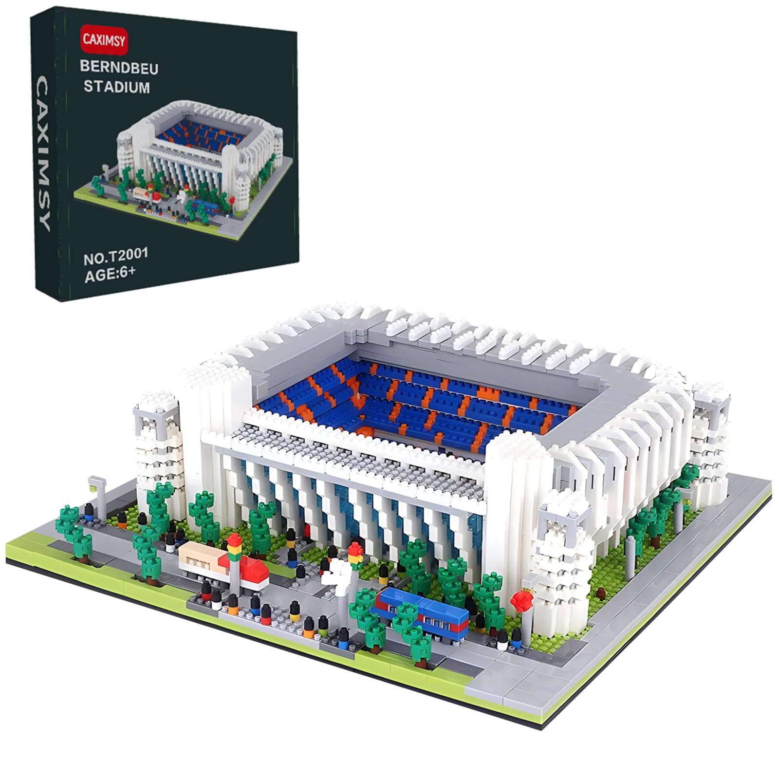Amazon.com: CAXIMSY Madrid Soccer Stadium Building Blocks Sets Football ...