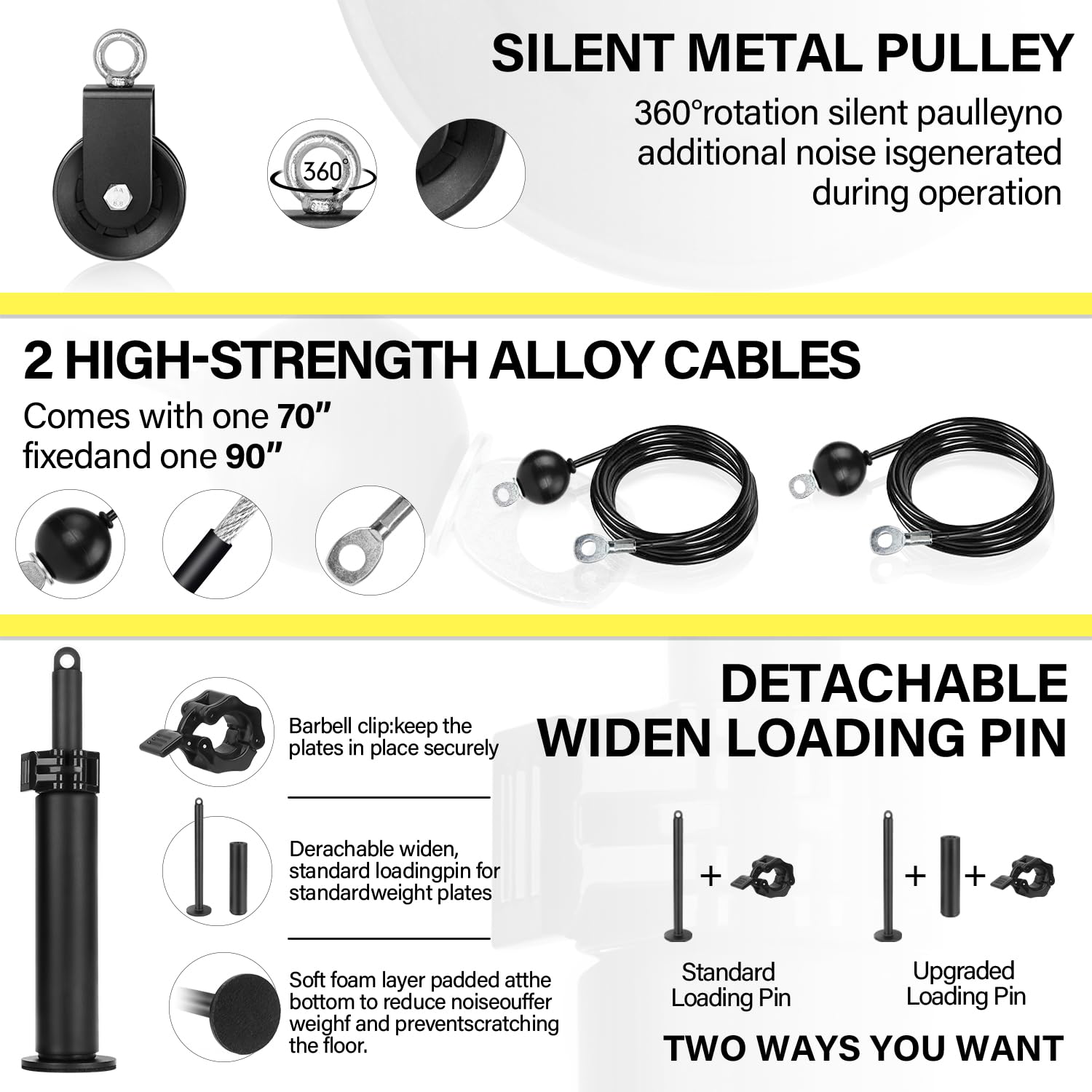 Snapklik.com : Fitness LAT And Lift Pulley System, Cable Pulley ...