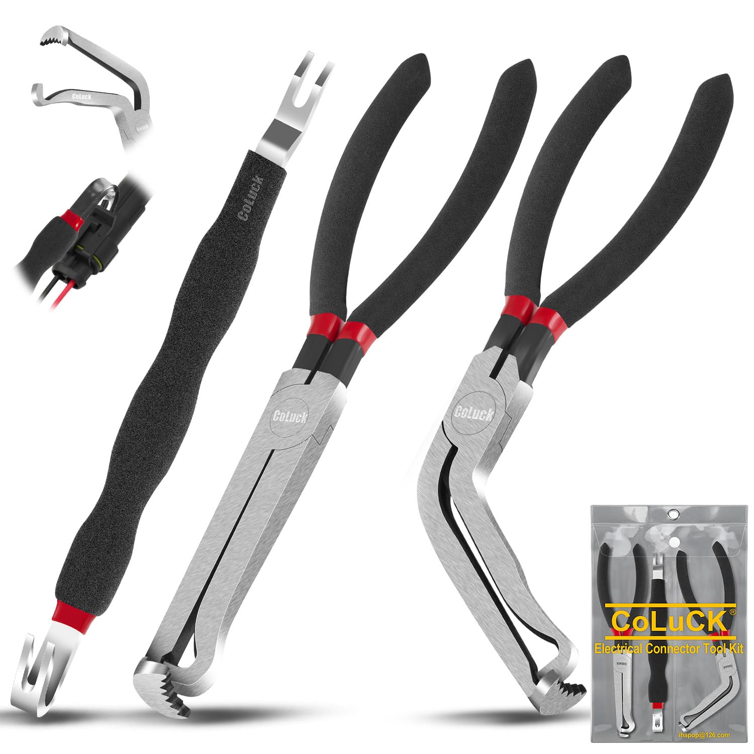 Electric Connectors 3-Piece Electrical Connector Pliers Set - 60 Degree ...