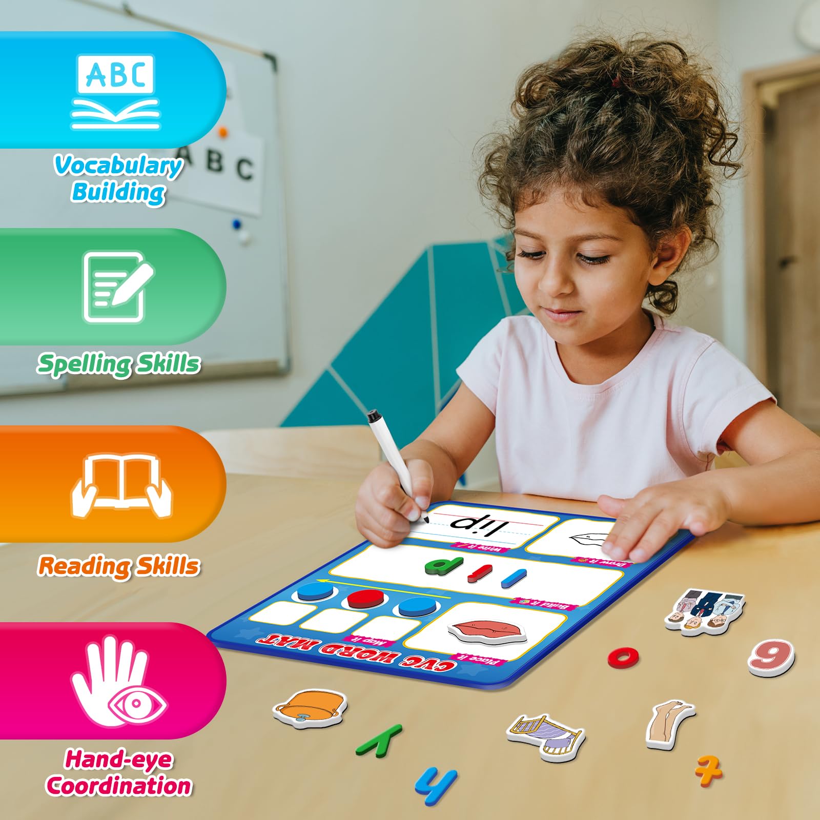 Snapklik.com : CVC Word Games,Phonics Games,Magnetic Letters & Dry ...