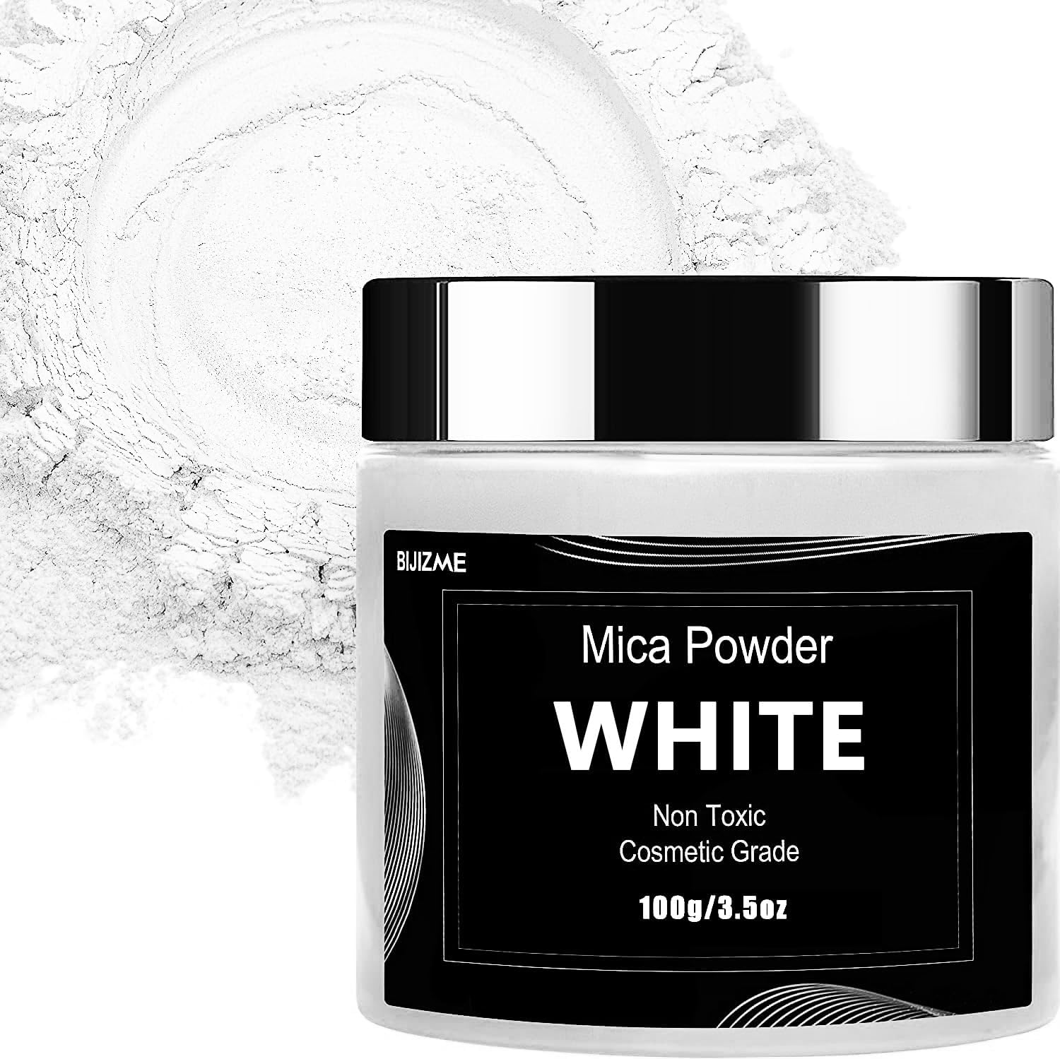 Amazon.com: White Mica Powder Pigment (100g) -Cosmetic Grade Metallic ...