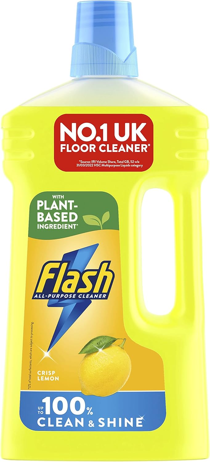 Flash Multipurpose Floor Liquid Cleaner Crisp Lemon 950ML. Up To 100% ...