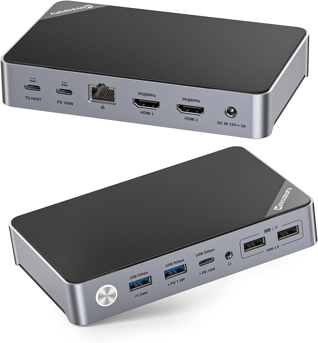 Amazon.com: Minisopuru DisplayLink Docking Station Dual Monitor, Mac ...