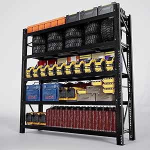 Amazon.com: Garage Shelving Heavy Duty - 6.5ft W Extra Large Metal ...