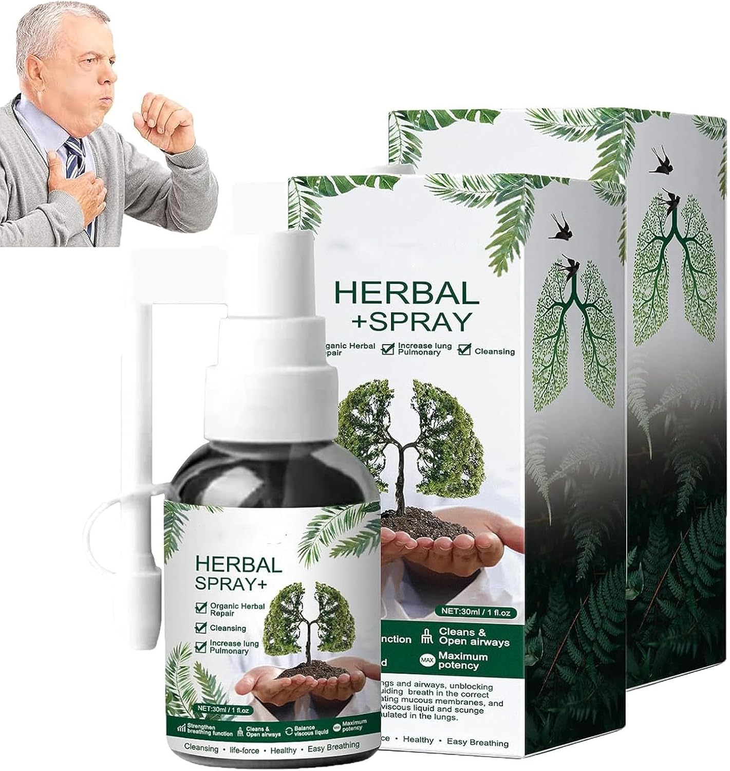 Googeer Herbal Lung Cleanse Mist- Powerful Lung Support, Googeer Herbal ...