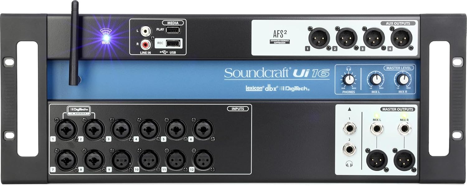 Amazon.com: Soundcraft Ui16 16-channel Remote-controlled Digital Mixer ...