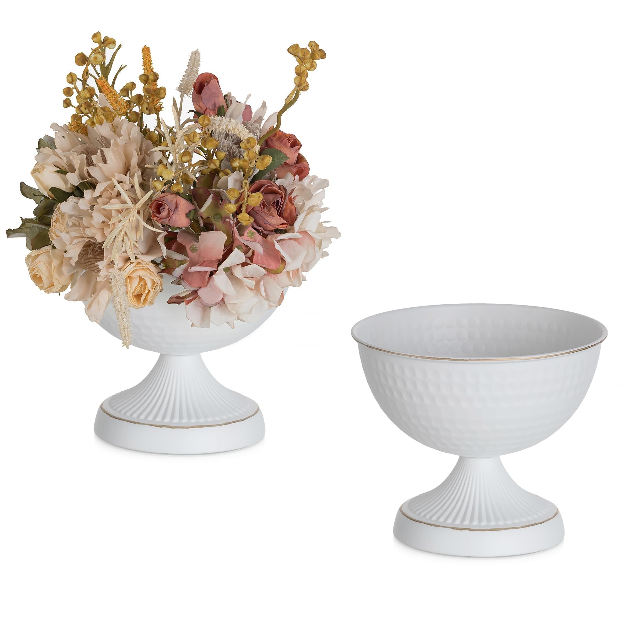 Amazon.com: Sziqiqi Urn Vases for Wedding Centrepiece - 6in High White ...