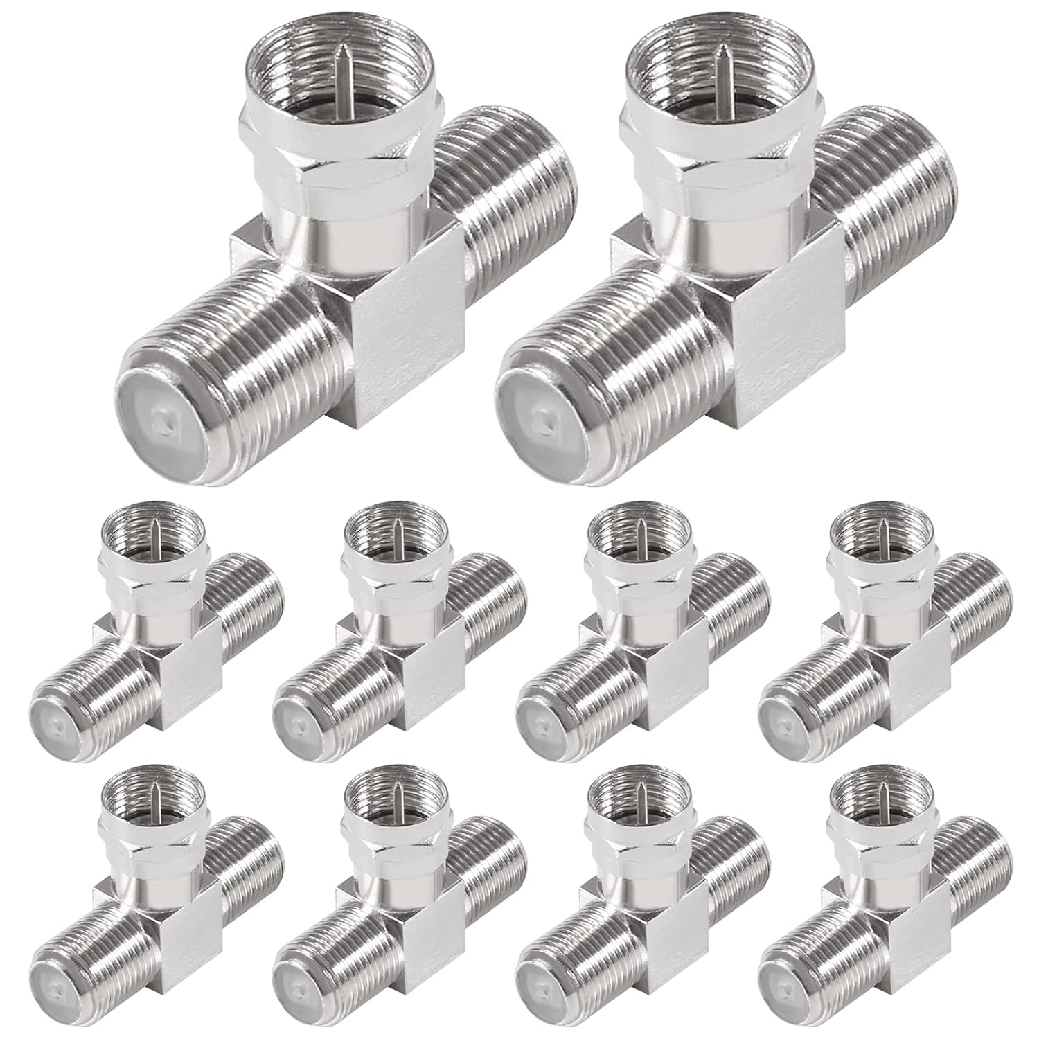 Amazon.com: DIANN 10pcs F Type Splitter 3 Way Connector F Male to Dual ...
