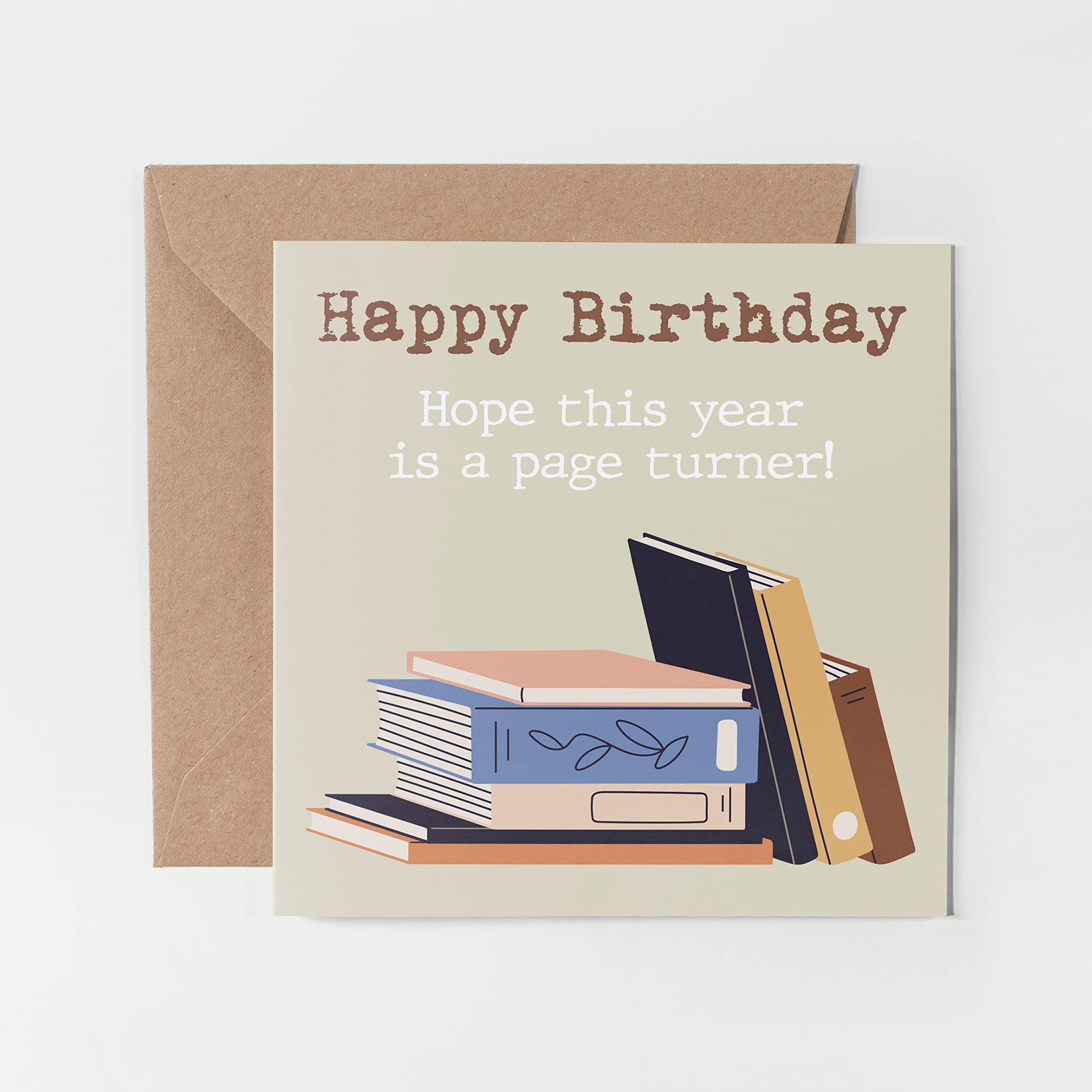 Book Birthday Card, Funny Books Bithday card, Fun Book Themed Card ...