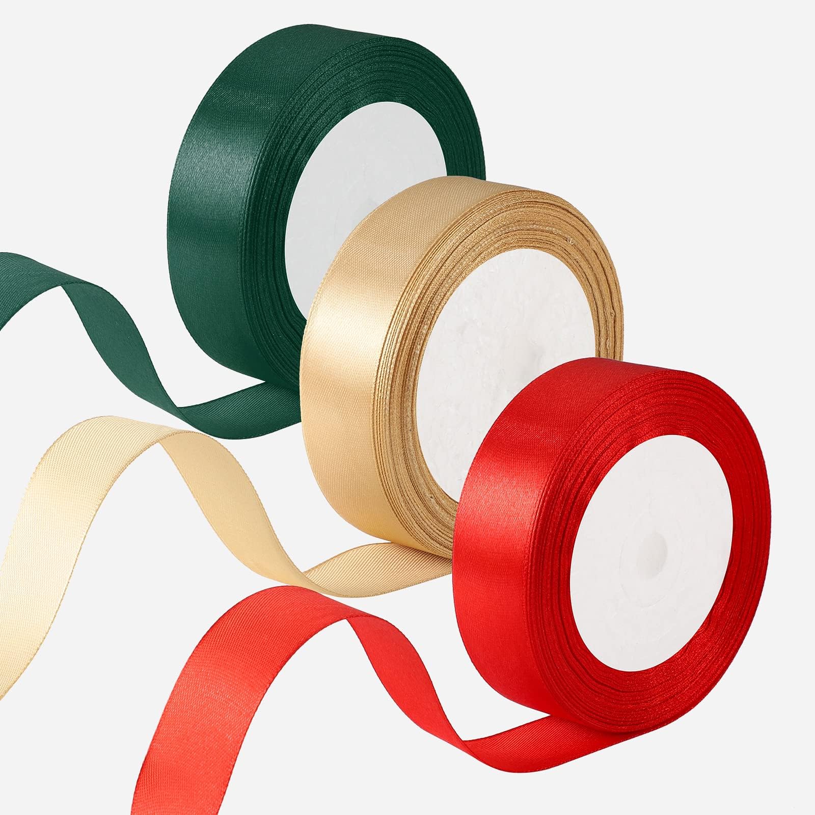 Amazon.com: 3 Rolls 75 Yard Christmas Ribbon, 2 Inch Gift Wrapping ...