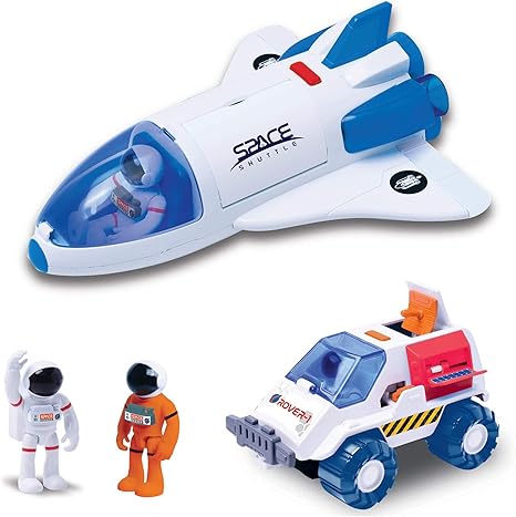 Amazon.com: ASTRO VENTURE Space Playset - Toy Shuttle & Space Rover ...