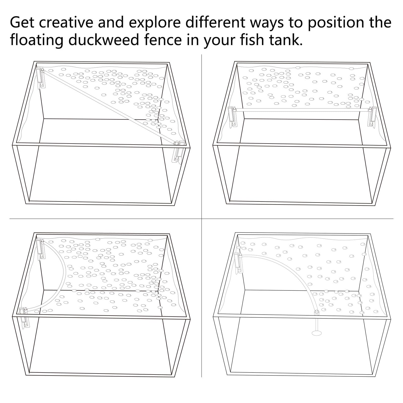 Snapklik.com : HOZOE Floating Plant Fence For Aquarium, Separates ...