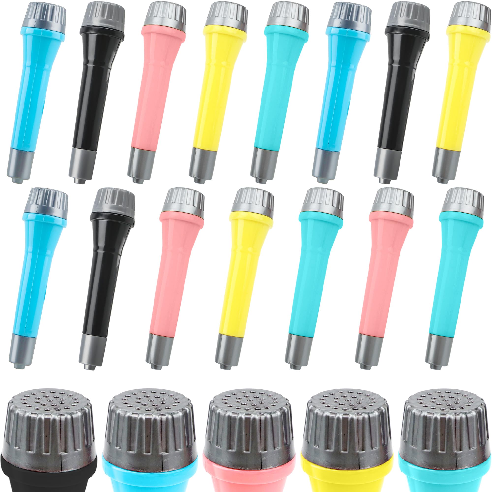 Amazon.com: 20 Pcs Plastic Toy Microphones Colorful Fake Microphone ...