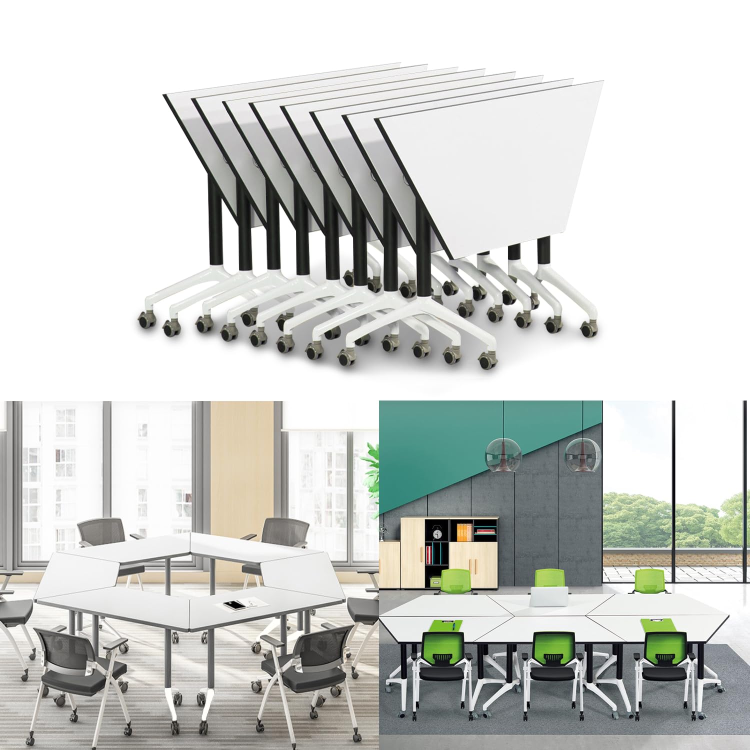 Amazon.com: Modular Conference Table,Mobile Conference Room Tables with ...