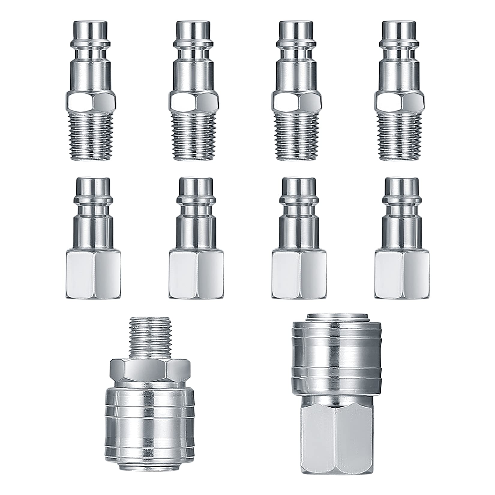 10 Pcs Air Line Connectors Airline Hose Compressor Fittings 1 ...