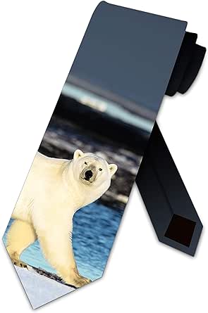 Amazon.com: Three Rooker Polar Bear Ties Mens Animal Necktie : Clothing ...