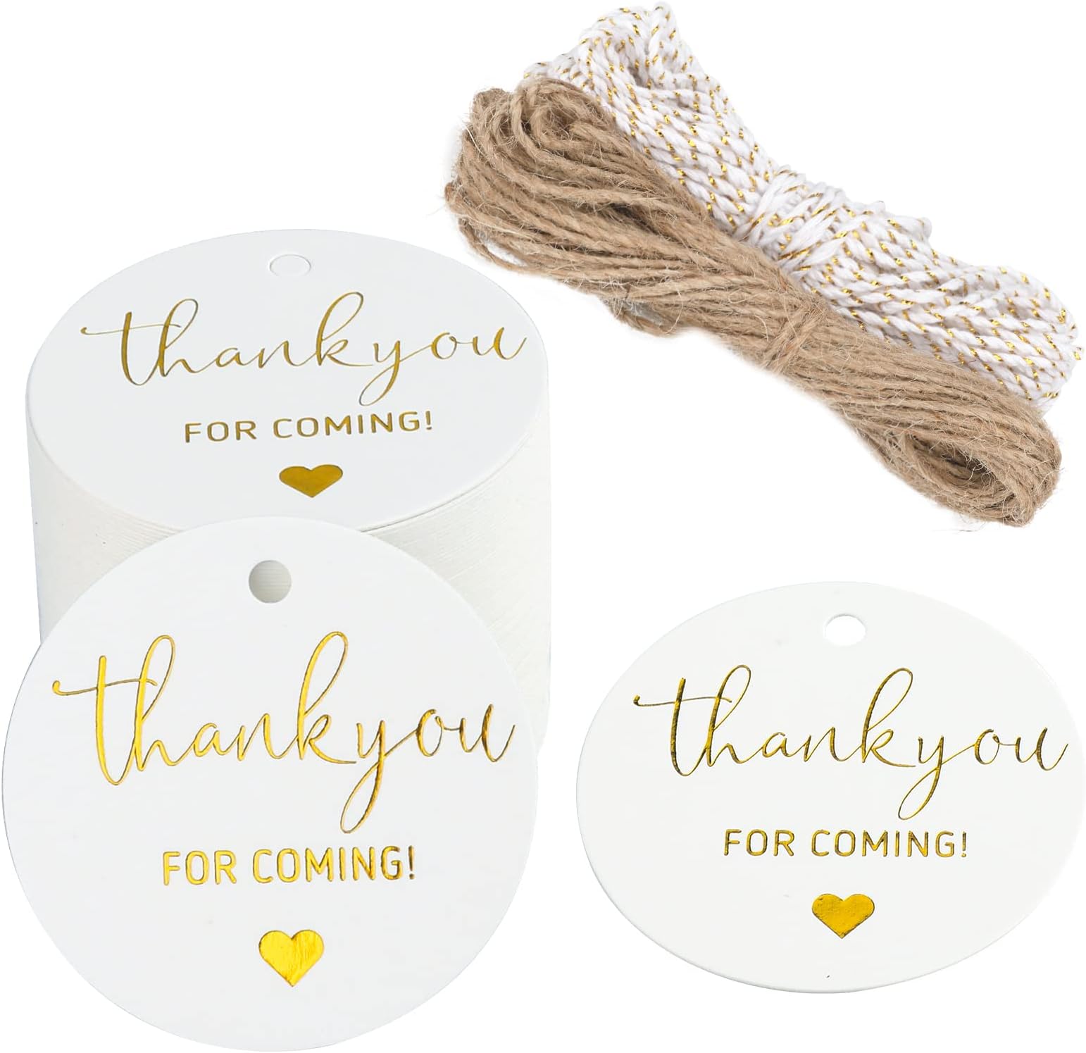 Amazon.com : G2PLUS Thank You Tags, 100PCS Thank You for Coming Tags, 2 ...