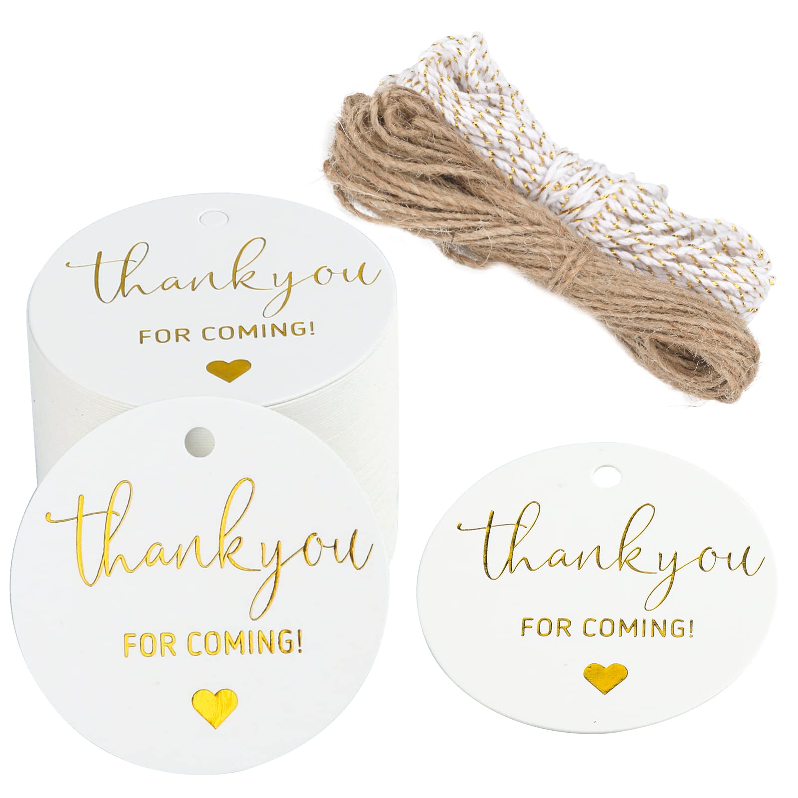 Amazon.com : G2PLUS Thank You Tags, 100PCS Thank You for Coming Tags, 2 ...