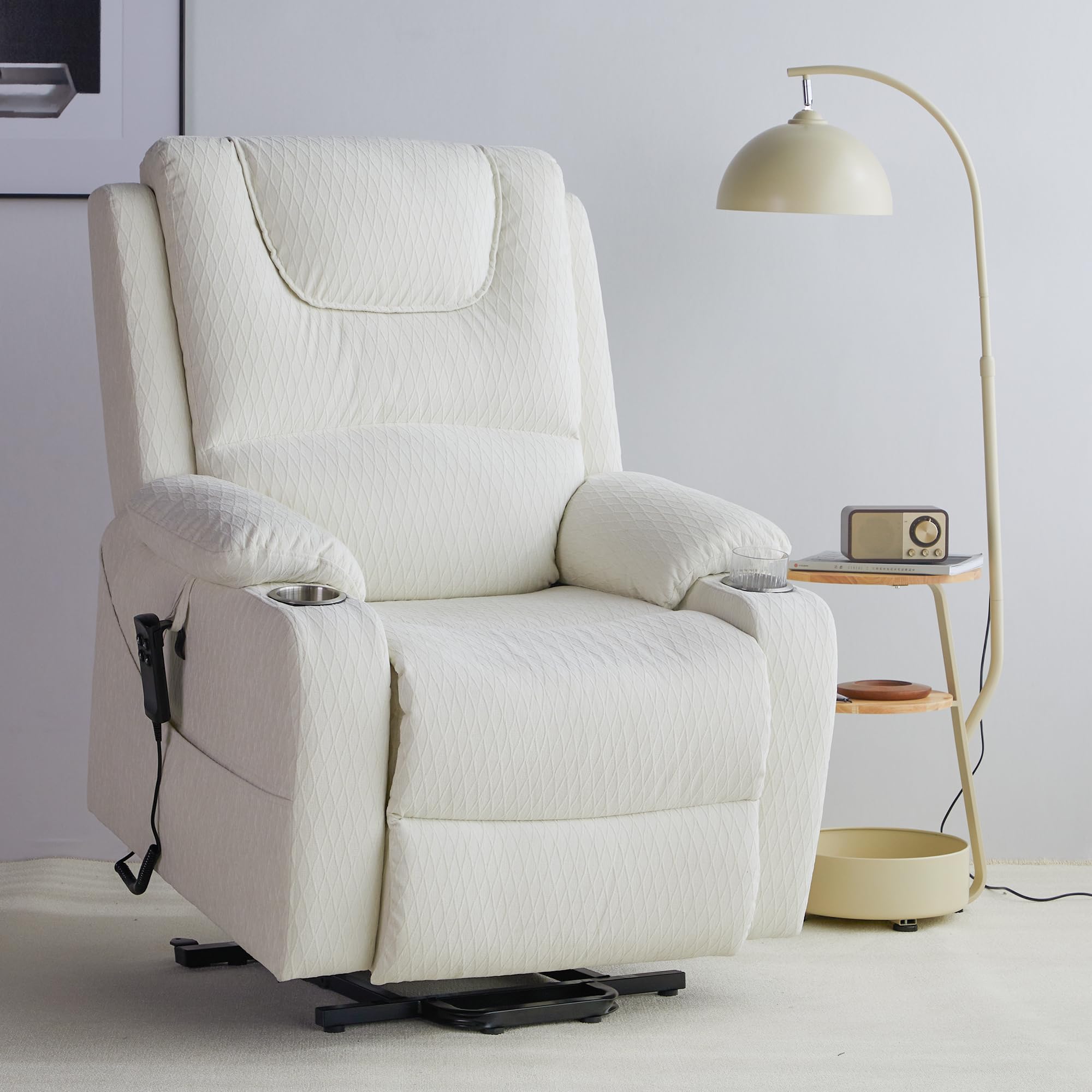 Amazon.com: Irene House Large Power Lift Recliner with Cup Holder ...