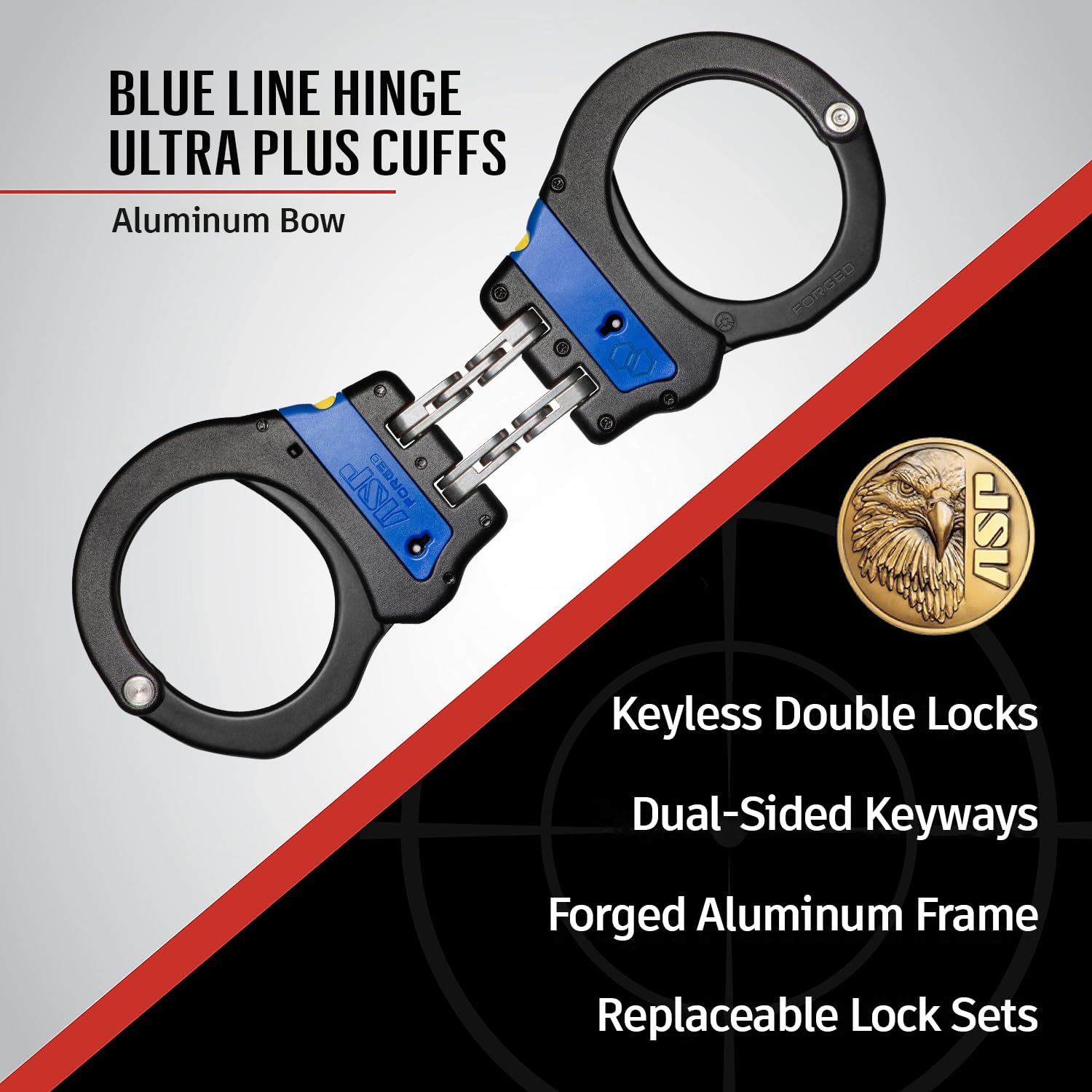 Snapklik.com : Blue Line Ultra Plus Hinge Handcuffs, Double-Locking ...