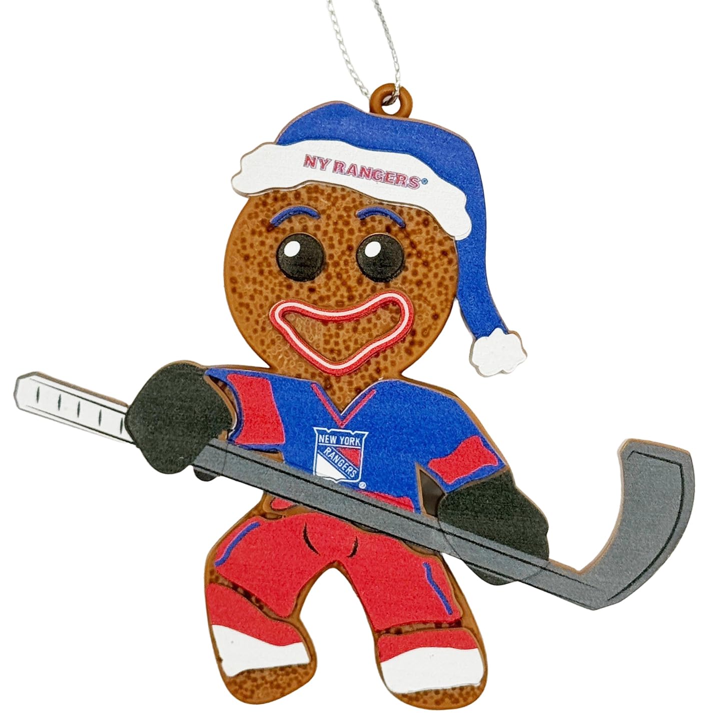 Amazon.com: FOCO New York Rangers Gingerbread Man Holiday Ornament ...