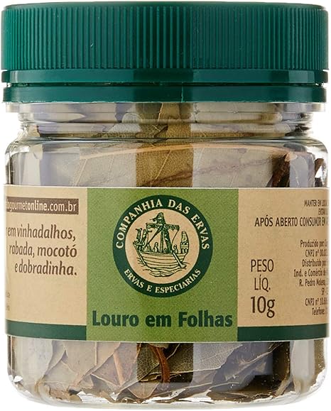 Louro em Folhas Companhia das Ervas Pote Pet 10g : Amazon.com.br ...