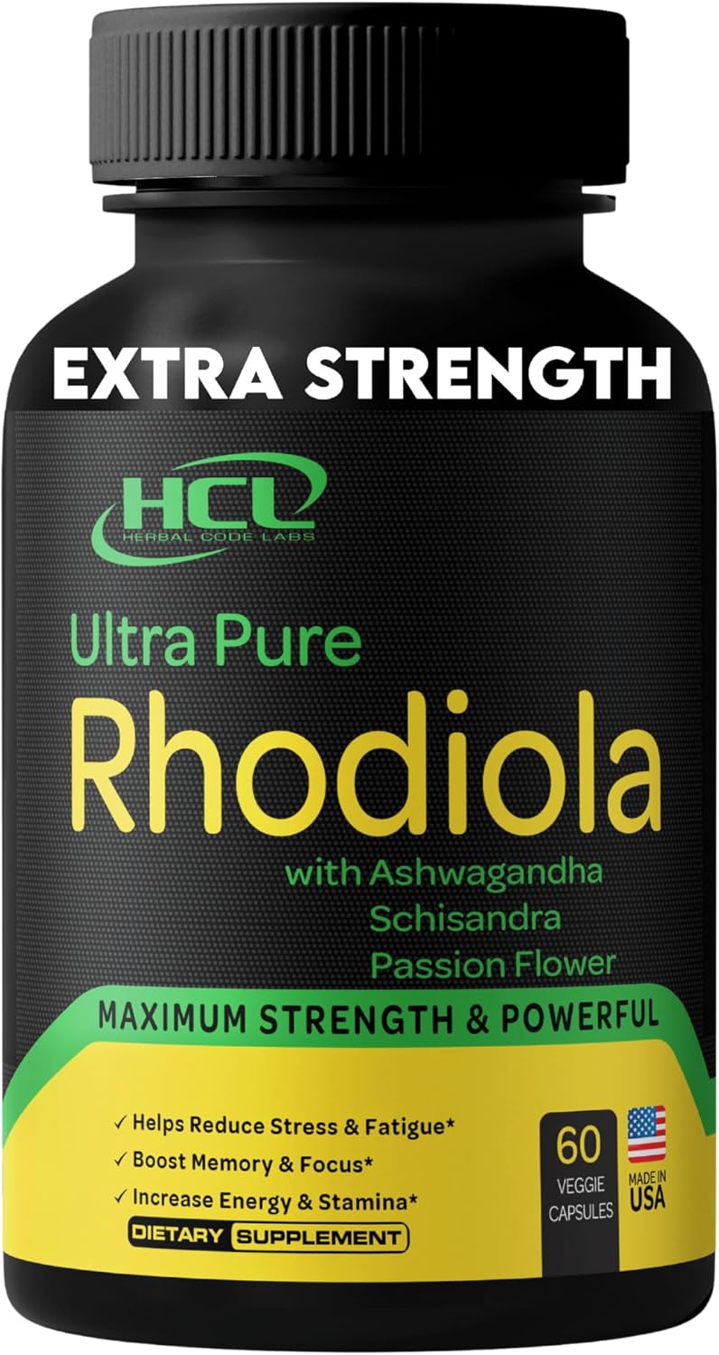 Amazon.com: Rhodiola Rosea Supplement High Potency Extract 500mg - 3% ...