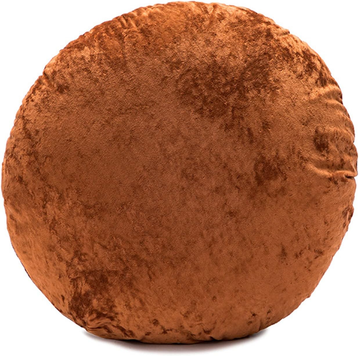 Amazon.com: YT-KOKE Solid Color Round Throw Cushion Cover, Round Pillow ...